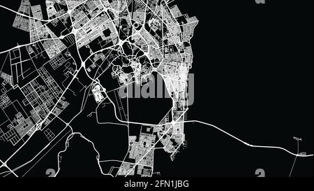 Urban vector city map of Khobar, Saudi Arabia, Middle East Stock Vector ...