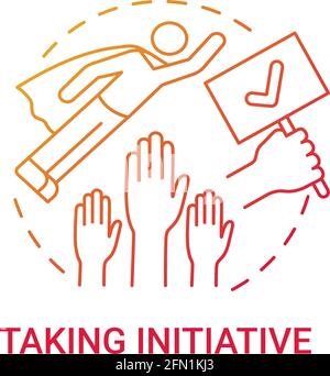 Taking initiative concept icon Stock Vector Image & Art - Alamy