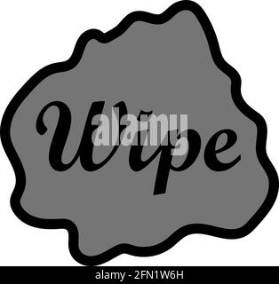 Wipe Cloth Icon. Bold outline design with editable stroke width. Vector ...