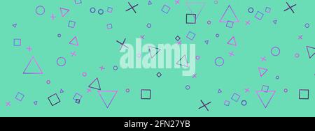 game pieces: triangle, cross, square and circle. illustration ...