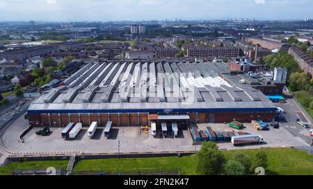 aerial view of the McVities factory, pladis Manchester Factory ...