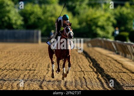 Baltimore, KY, USA. 13th May, 2021. MAY13, 2021: Crowded Trade gallops ...