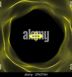 Tunnel. Array with Dynamic Particles. Futuristic Style. Cyberspace Grid. 3D Vector Illustration ...