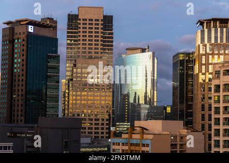 Feb 22, 2021 Sunset at Makati commerical area, Metro Manila ...
