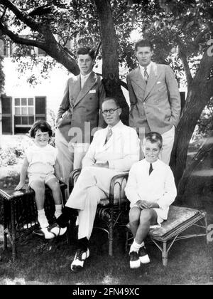 JOSEPH P KENNEDY (1888-1969) US businessman, father of JFK, here in ...