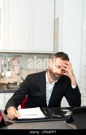 Serious-looking thoughtful smart perplexed woman solving riddle puzzle ...