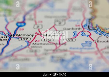 Macwahoc Maine USA shown on a Geography map or road map Stock Photo - Alamy