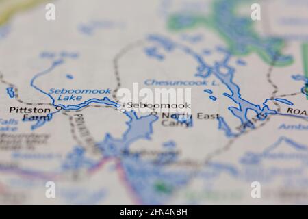 Seboomook Maine USA shown on a Geography map or road map Stock Photo ...