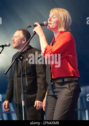 Andrew Kettle of Merry Hell performing at Fairports Cropredy Convention ...