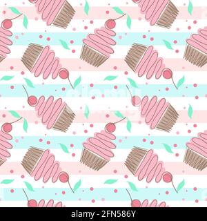 Seamless pattern with cute delicate pastel flowers in watercolor style ...