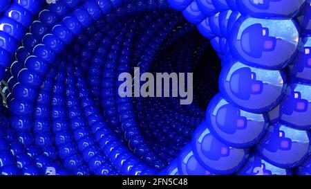 Colorful bubbles spiral vortex. Abstract multicolored background Stock ...