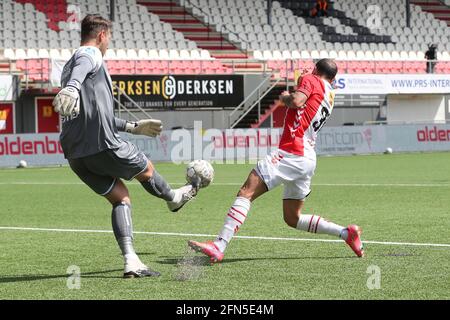 Football goalkeeper making a safe Stock Photo - Alamy
