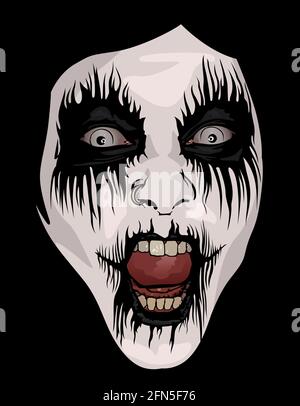 Corpse Paint Makeup Stock Vector Image & Art - Alamy