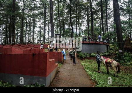 Gowa, South Sulawesi, Indonesia. 14th May, 2021. Two children wear ...