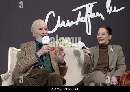 The British actor Christopher Lee and his wife Birgit 'Gitte' Lee ...