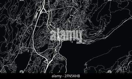 Urban vector city map of Lugano, Switzerland, Europe Stock Vector Image ...