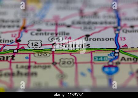 Sturgis Michigan USA shown on a Geography map or road map Stock Photo ...
