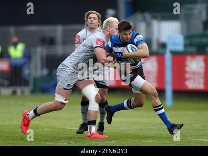 Bath Rugby's Will Muir is tackled by Northampton Saints' Tommy Freeman ...