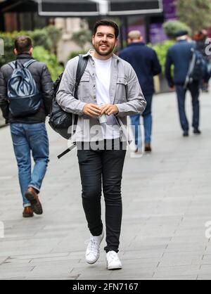 London, UK. 14th May, 2021. View of St Paul's Cathedral and Millennium ...