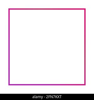 Thin color empty vector frame isolated on white background. Modern ...