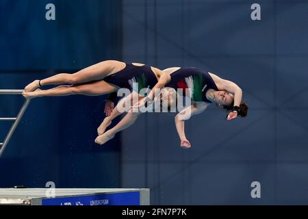 BUDAPEST, HUNGARY - MAY 14: Maia Biginelli of Italy and Elettra Neroni ...