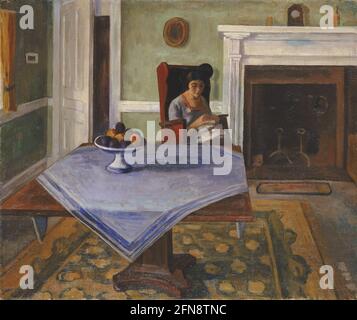 Samuel Halpert painting, Farm Interior, oil on canvas, circa 1924 Stock ...