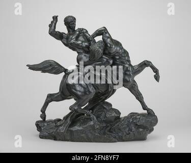 Theseus Fighting the Centaur Bienor, model 1849, cast 1873 Stock Photo ...