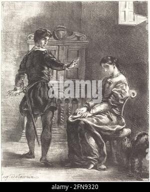 Hamlet. Act III Scene 1 'Hamlet and Ophelia'. Tragedy by William ...