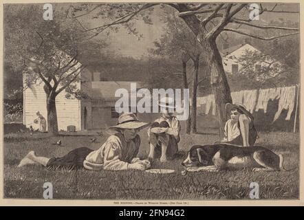 The Nooning, published 1873 Stock Photo - Alamy