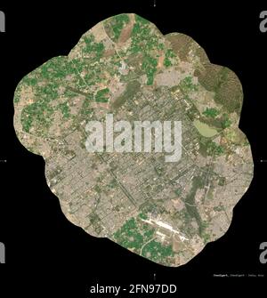 Chandigarh, union territory of India. High resolution satellite map ...
