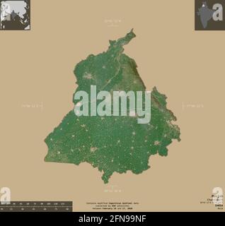 Punjab, state of India. High resolution satellite map Stock Photo - Alamy
