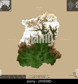 Sikkim, state of India. High resolution satellite map Stock Photo - Alamy