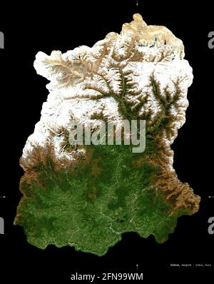 Sikkim, state of India. High resolution satellite map Stock Photo - Alamy