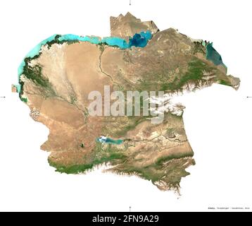 Almaty, region of Kazakhstan. High resolution satellite map Stock Photo ...
