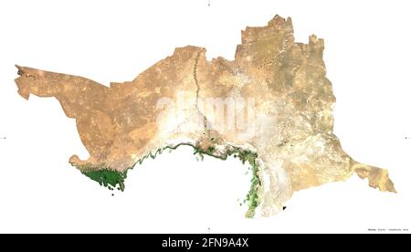 Atyrau, region of Kazakhstan. High resolution satellite map. Corner ...