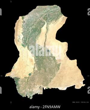 Shape of Sind, province of Pakistan, and its capital. Distance scale ...