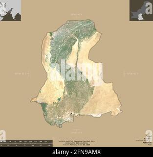 Sind, province of Pakistan. High resolution satellite map. Locations ...
