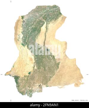 Sind, province of Pakistan. High resolution satellite map. Locations ...