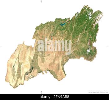 Khatlon, region of Tajikistan. High resolution satellite map Stock ...
