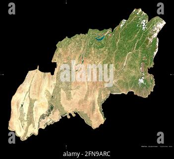 Khatlon, region of Tajikistan. High resolution satellite map. Locations ...