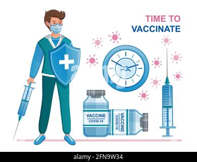 its vaccine time Stock Vector Image & Art - Alamy