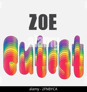 zoe girl name Stock Photo - Alamy