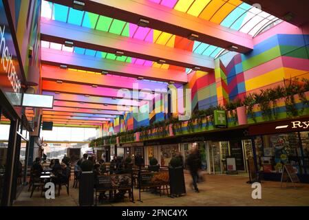 The Hertford Street covered shopping area in Coventry City Centre. The ...