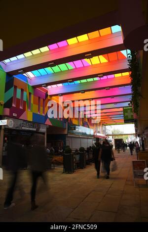 The Hertford Street covered shopping area in Coventry City Centre. The ...