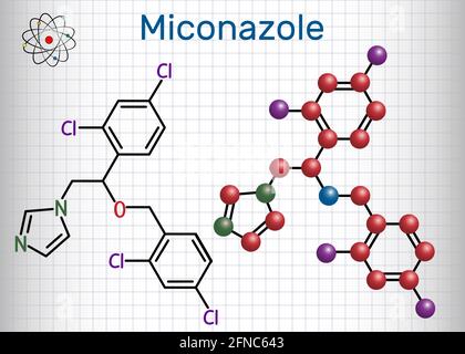Linezolid molecule. It is synthetic antibiotic used for treatment of ...