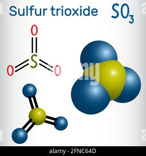 Illustration of the Sulfuric Acid molecular structure Stock Vector ...