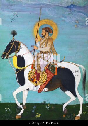 India: Portrait of Mughal Emperor Shah Jahan (5 January 1592 - 22 ...
