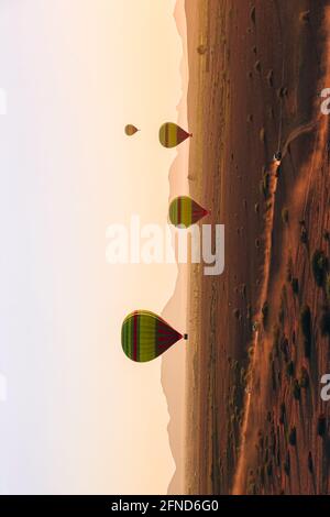 Beautiful balloons in the sky at sunset, Bali, Indonesia Stock Photo ...