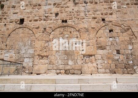 Israel Jerusalem Archaeological Park the Triple Hulda Gate at the Ophel ...