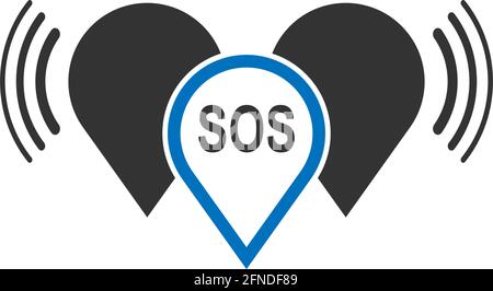 SOS symbol icon design concept vector template illustration Stock ...